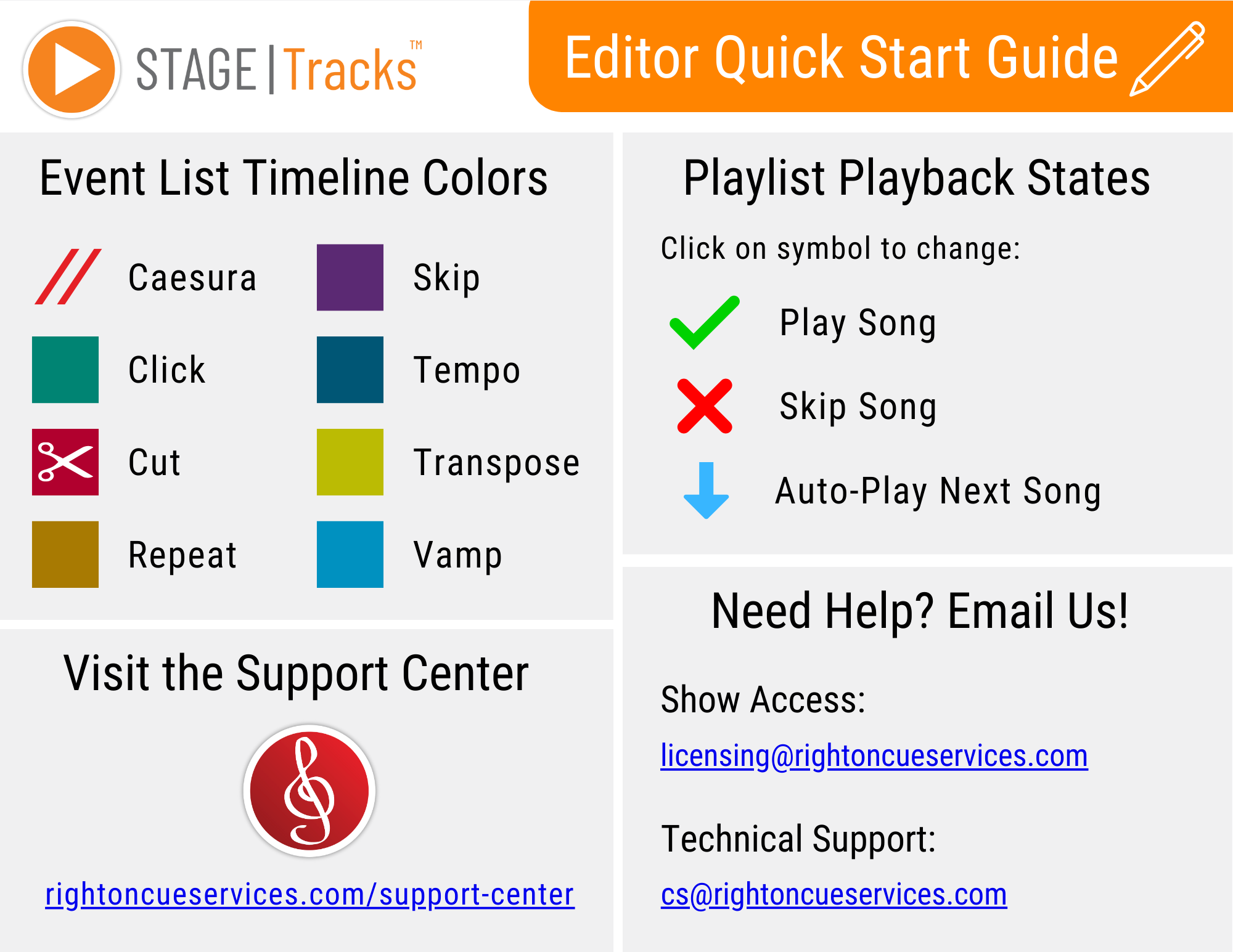 Stage|Tracks Quick Start Guide - Right on Cue Services Right on Cue ...